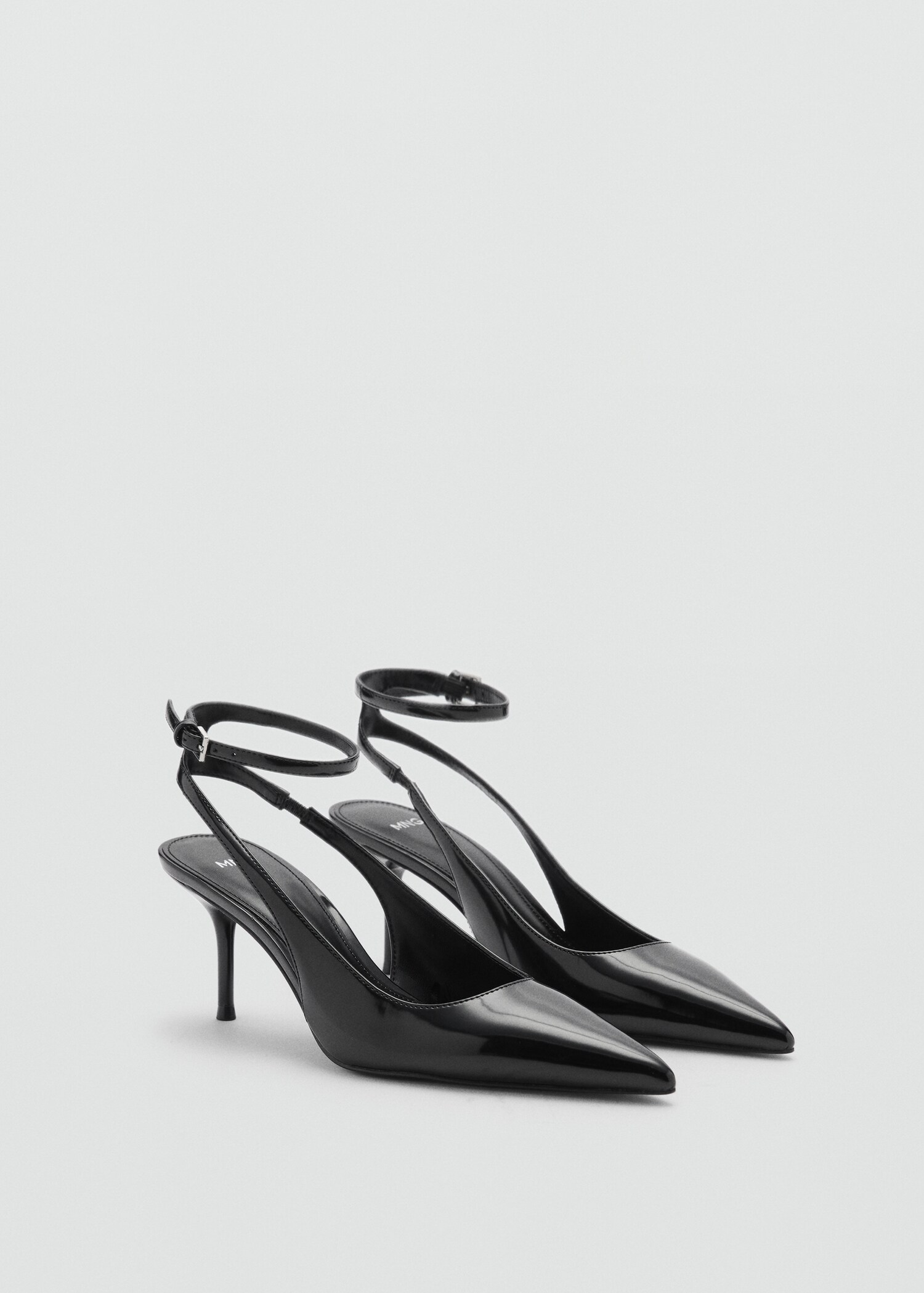Patent leather-effect heeled shoes - Women | MANGO United Kingdom