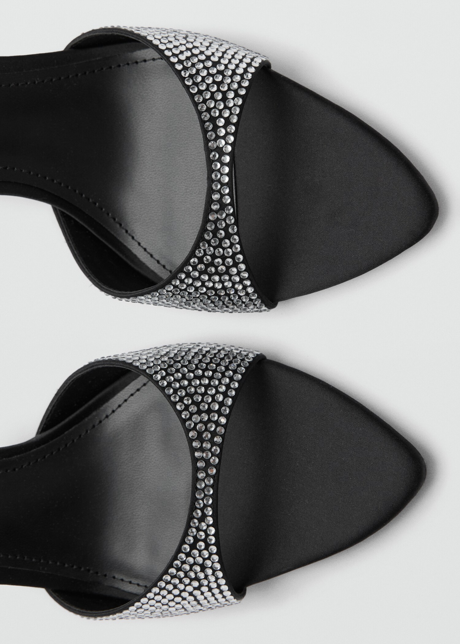 Rhinestone heeled slingback sandal - Women | MANGO USA