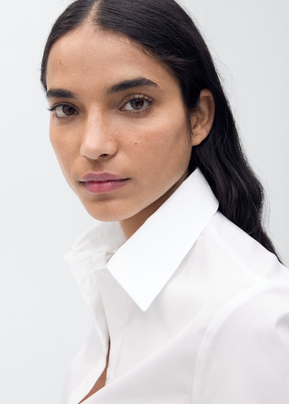 Fitted cotton shirt - Women | MANGO USA