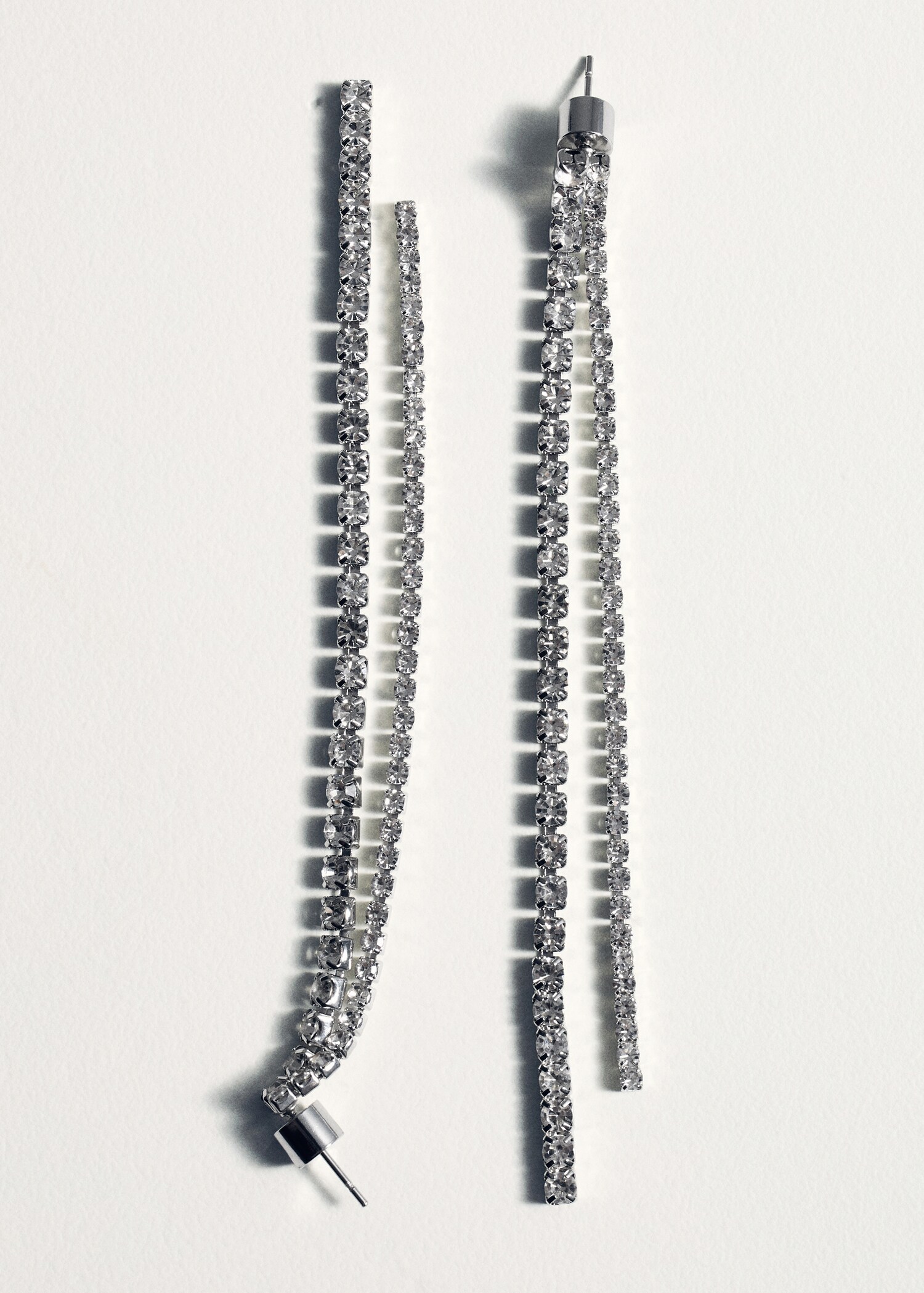 Crystal thread earrings - Women | MANGO USA Crystal thread earrings - Women | MANGO USA