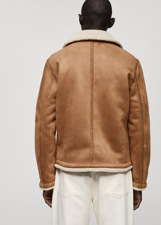 Double face jacket with sheepskin details - Men | MANGO USA