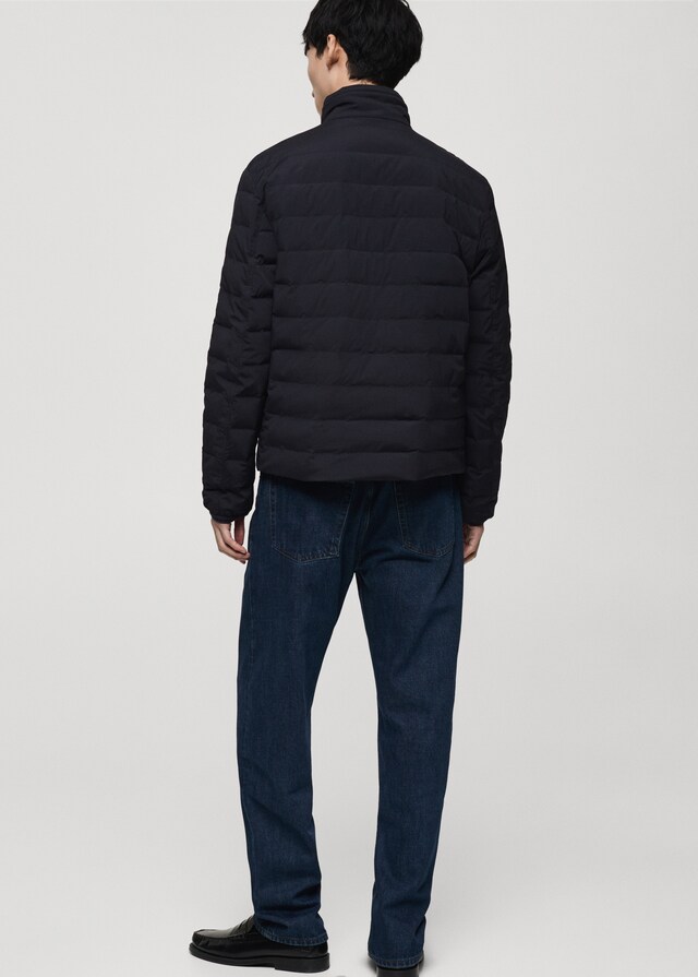 Quilted jacket with down and feather filling - Men | MANGO USA
