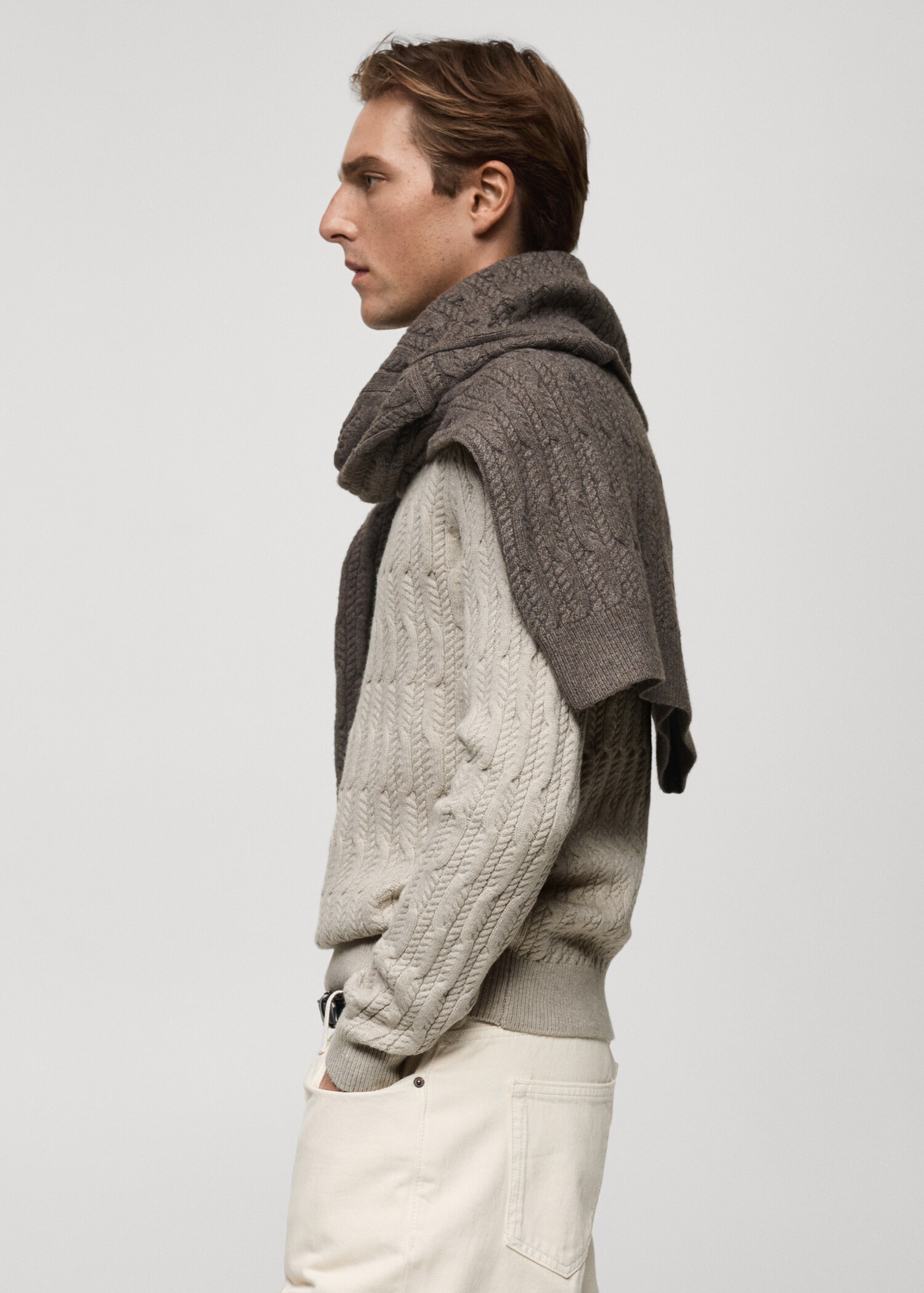 Braided knitted sweater - Men | MANGO United Kingdom