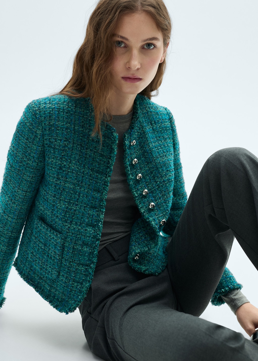 Pocket tweed jacket - Women | MANGO USA Pocket tweed jacket - Women | MANGO USA
