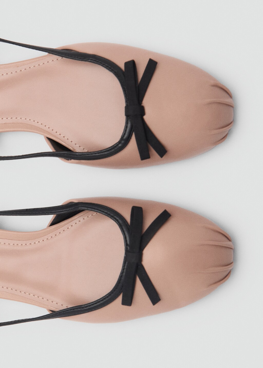 Ballet Flats With Decorative Bow Tie Women Mango United Kingdom