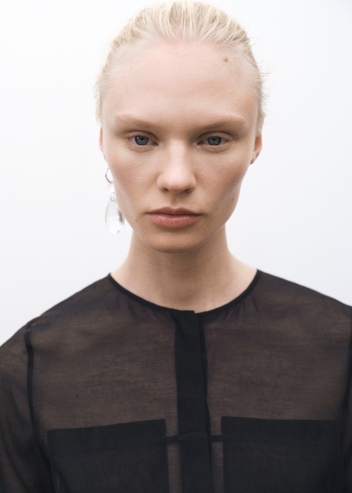 Semi-transparent silk-blend midi-dress - Women | MANGO USA