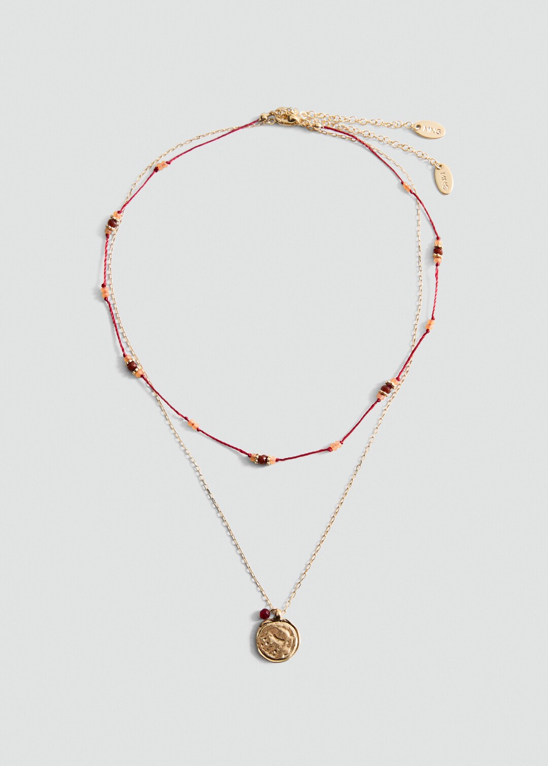 Combined double-pendant necklace - Women | MANGO USA