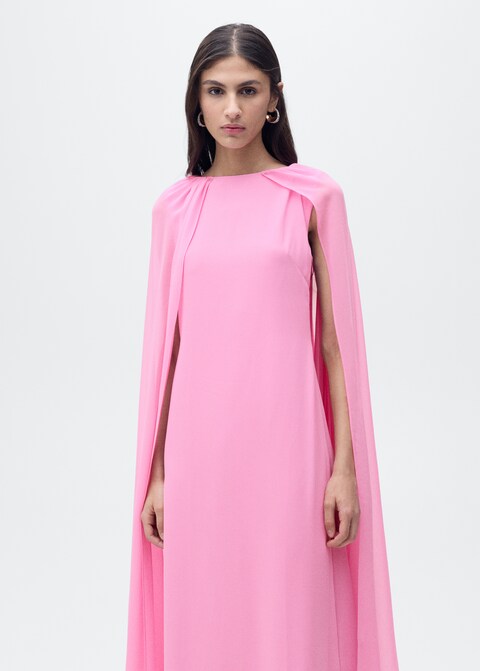 Flared cape dress - Women | MANGO USA