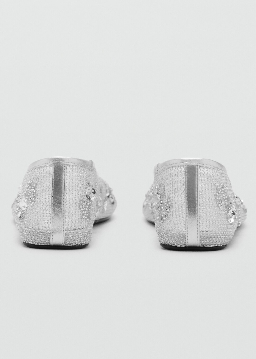 Sequin embroidered mesh ballerina - Women | MANGO Malaysia