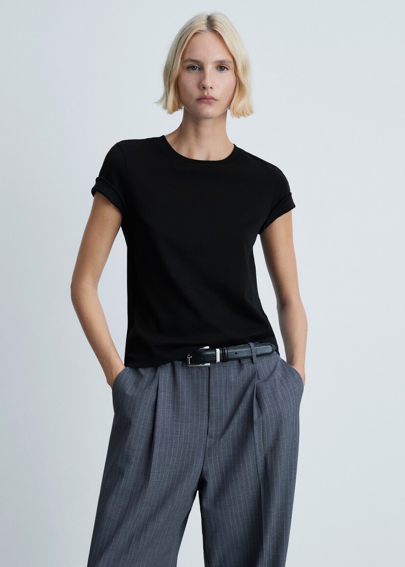 Short Sleeved Cotton T Shirt Women Mango Usa