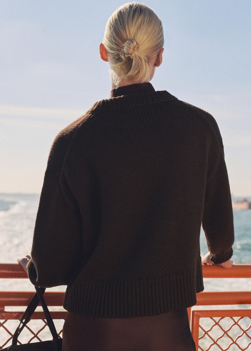 Chunky-knit sweater with ribbed trims - Women | MANGO USA