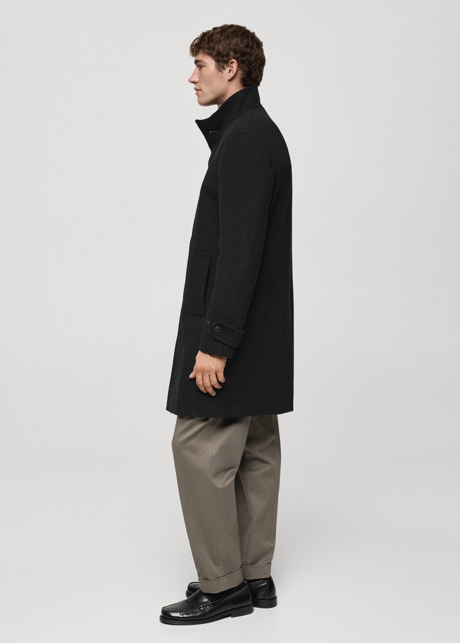 Quilted wool inner coat - Men | MANGO USA