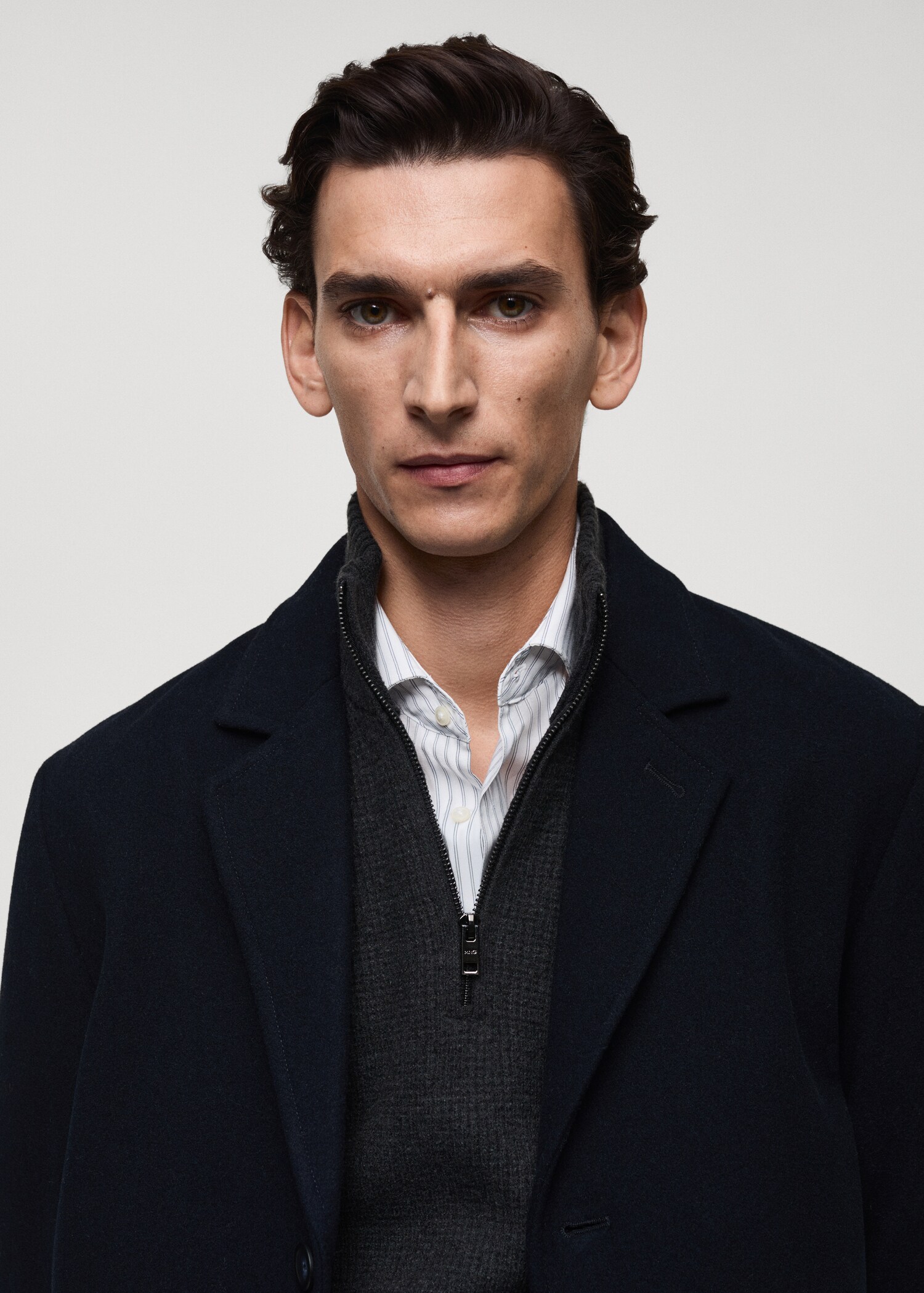 Quilted wool inner coat - Men | MANGO USA