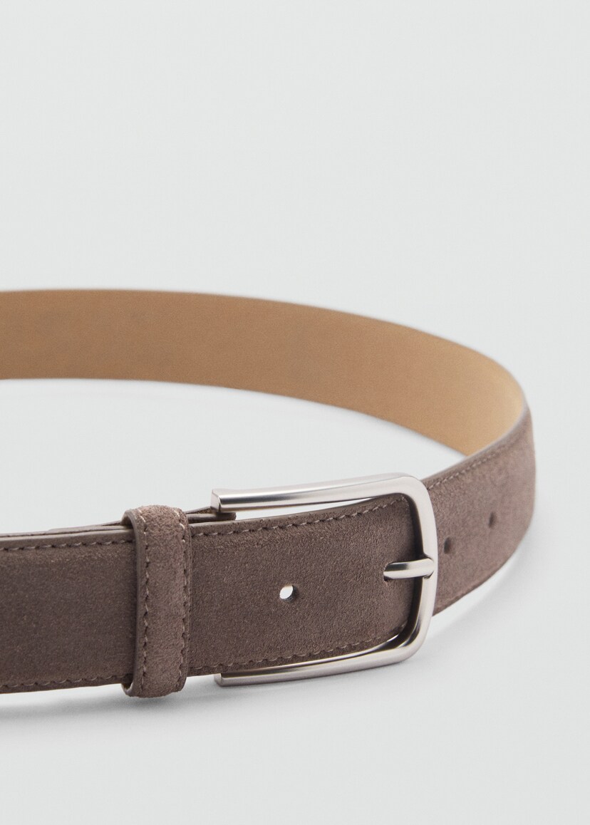 Suede leather belt - Men | MANGO United Kingdom