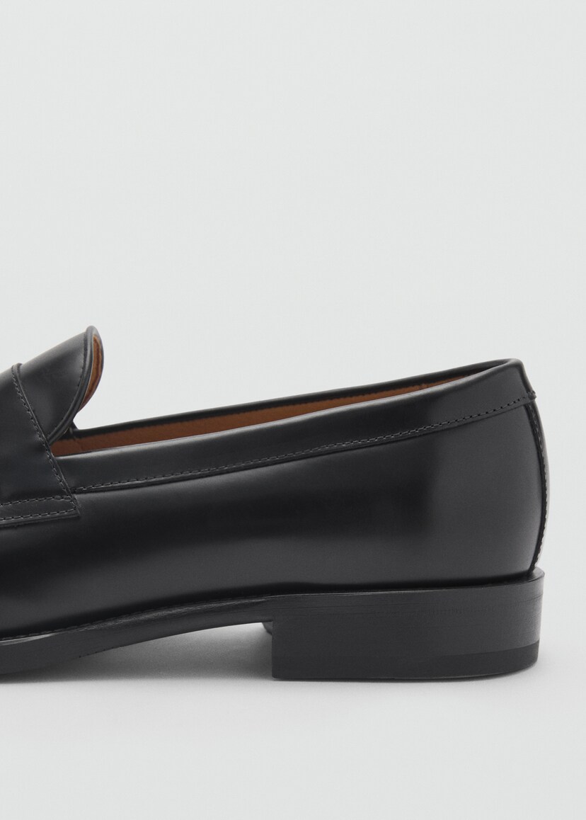 Leather penny loafers - Men | MANGO USA