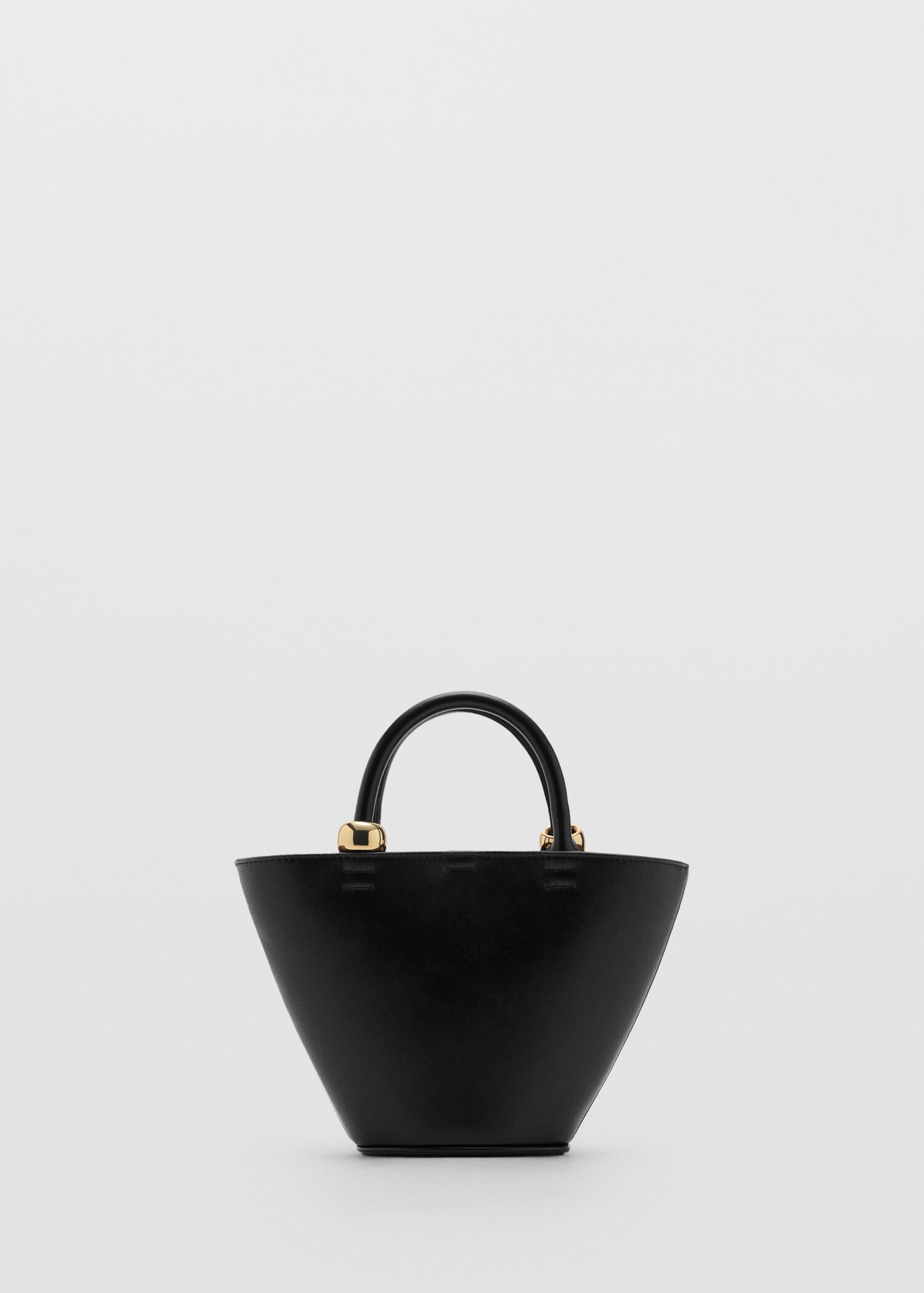 Mini shopper bag with metallic detail - Women | MANGO USA