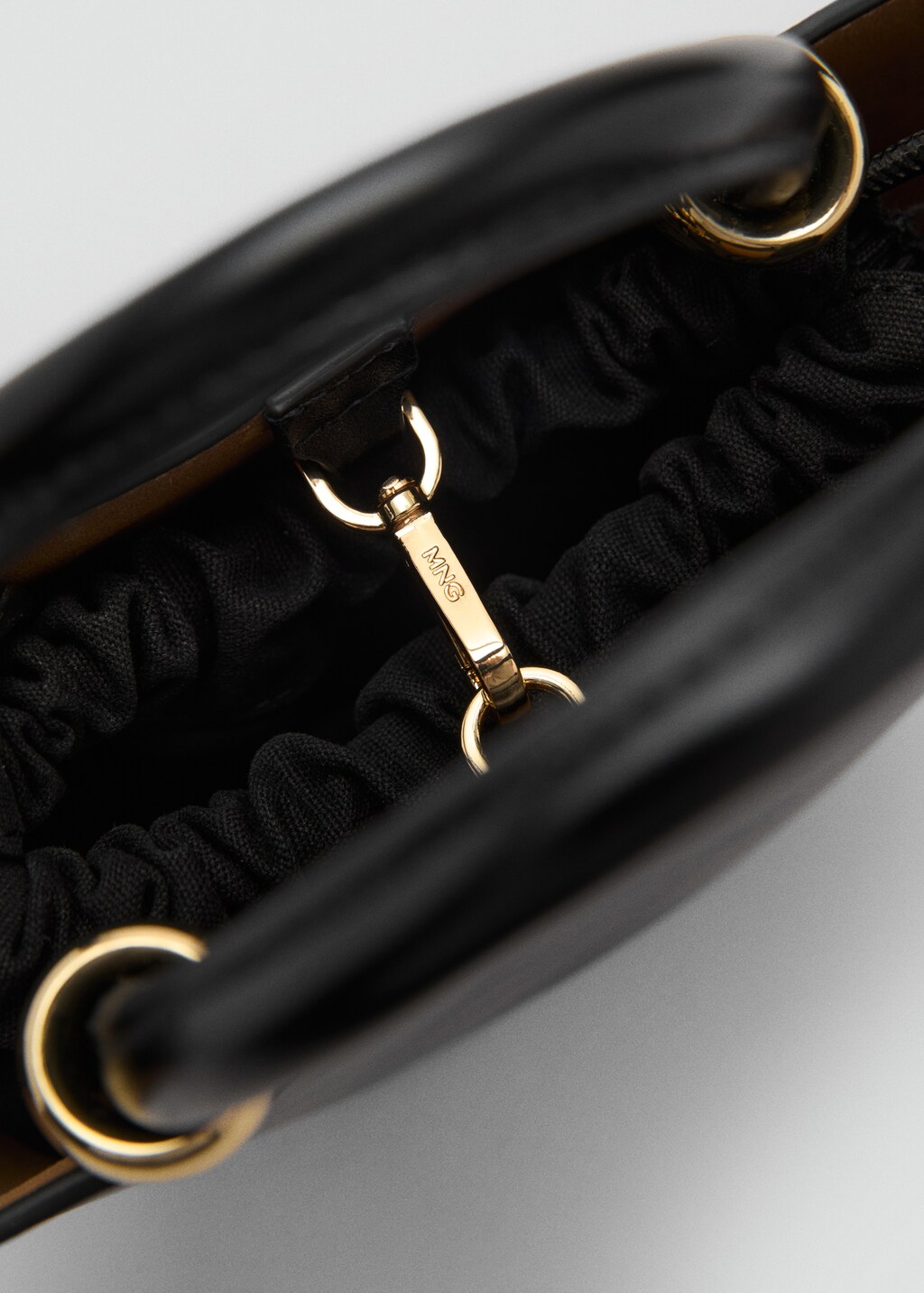 Mini shopper bag with metallic detail - Women | MANGO USA