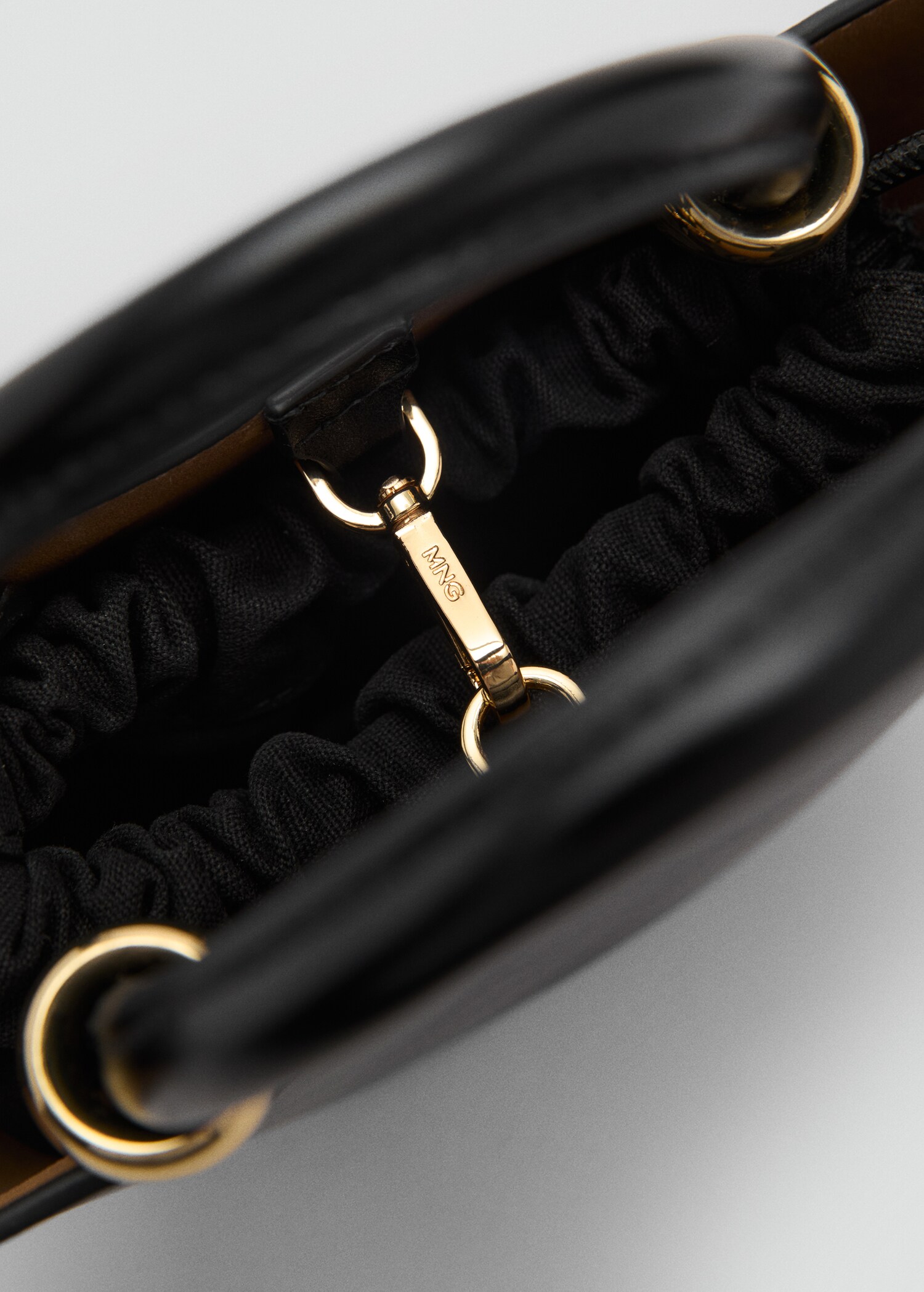 Mini shopper bag with metallic detail - Women | MANGO USA