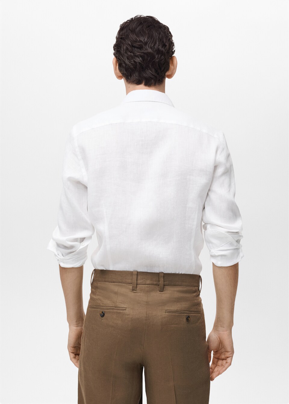 100% linen slim-fit shirt - Men | MANGO USA