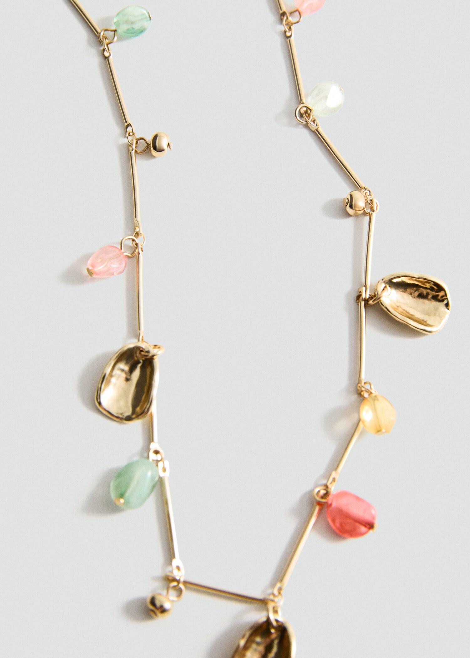 Combined bead chain necklace - Women | MANGO USA