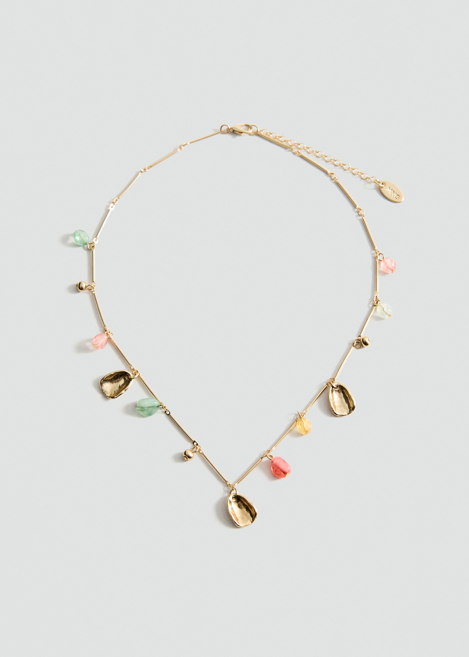 Combined bead chain necklace - Women | MANGO Japan Combined bead chain necklace - Women | MANGO Japan