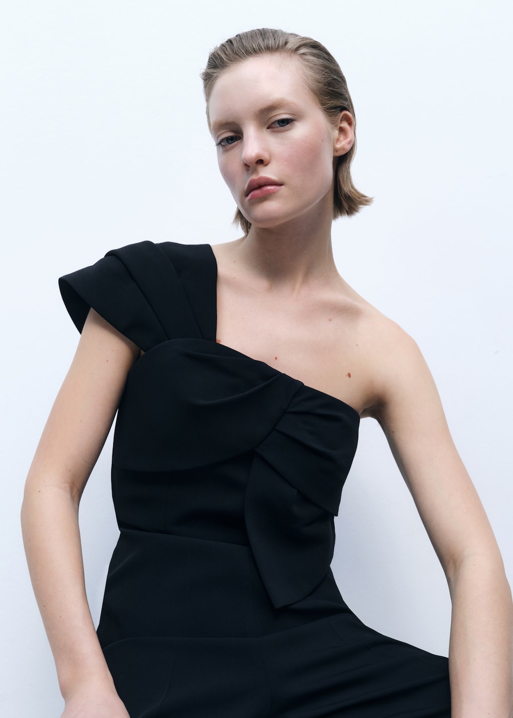 Long Jumpsuit With Draped Neckline Women MANGO Rwanda Long Jumpsuit With Draped Neckline Women MANGO Rwanda