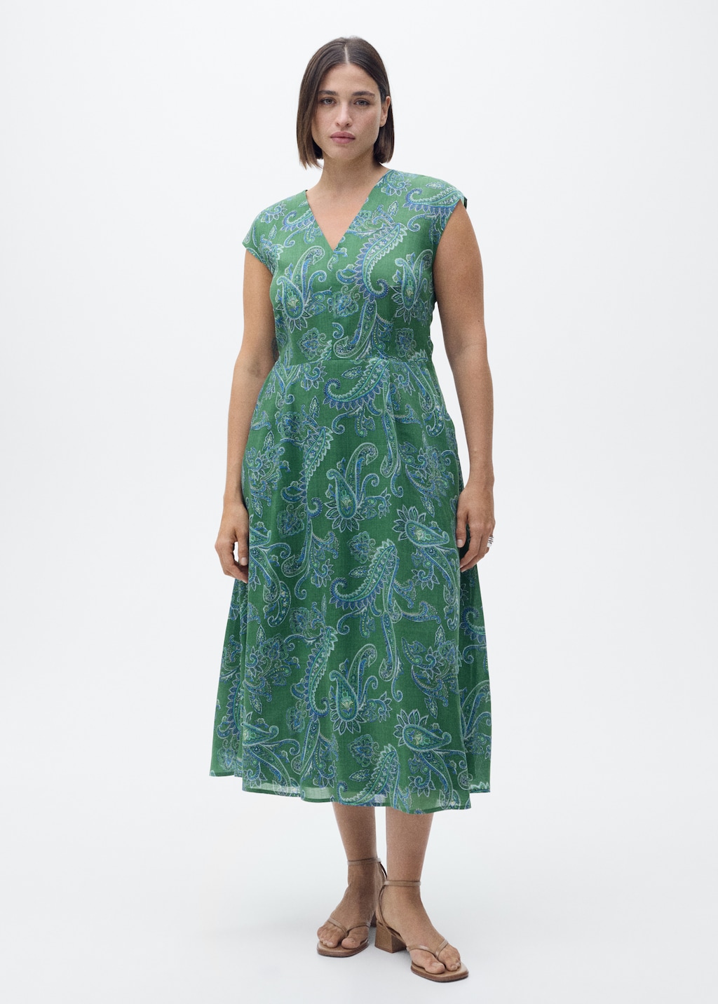 Ramie paisley dress - Women | MANGO Canada Ramie paisley dress - Women | MANGO Canada