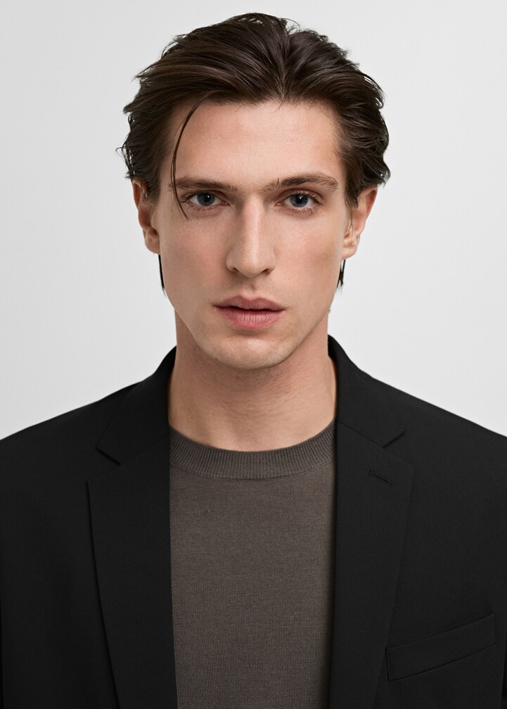 Super slim-fit suit jacket in stretch fabric - Men | MANGO USA