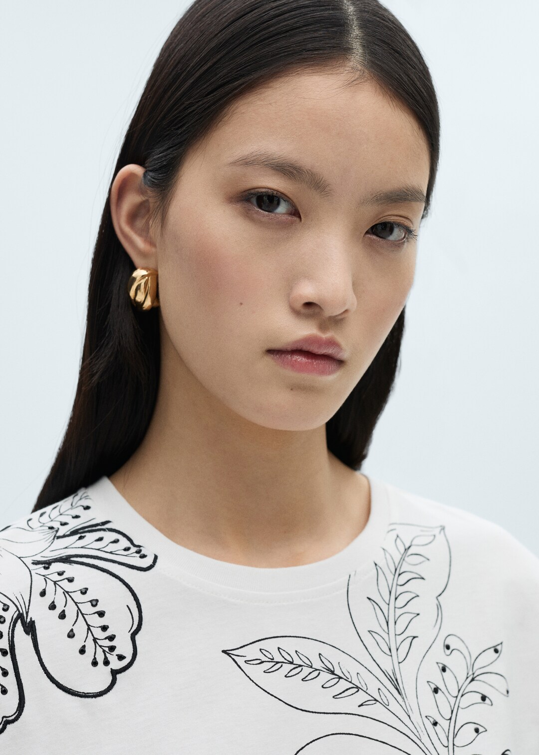 Floral-print cotton t-shirt - Women | MANGO USA