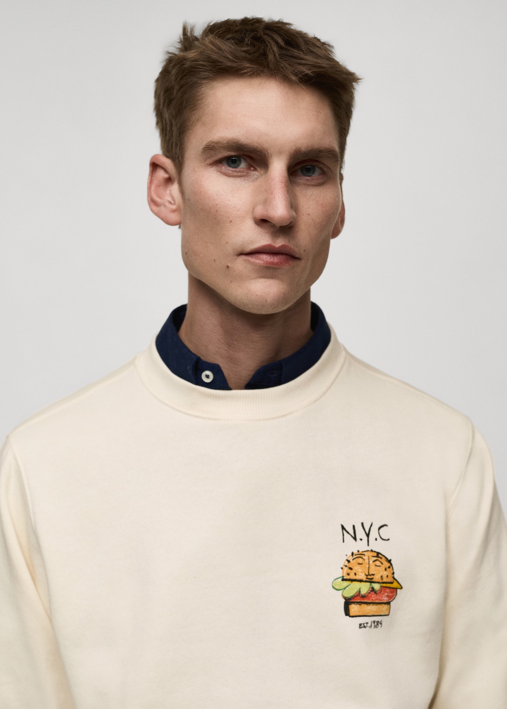 Graphic-print cotton sweatshirt - Men | MANGO USA Graphic-print cotton sweatshirt - Men | MANGO USA