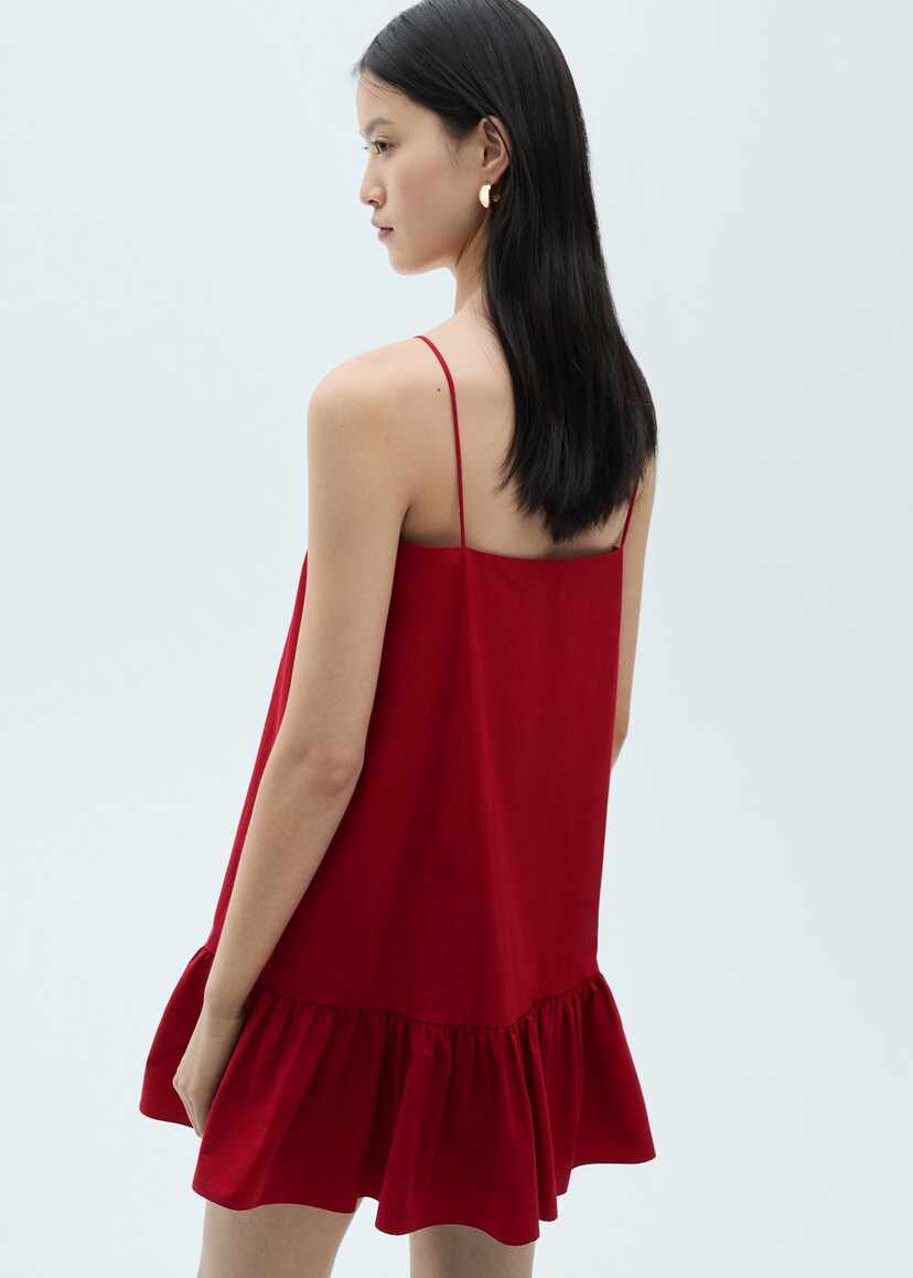 Ruffle dress with thin straps - Women | MANGO USA