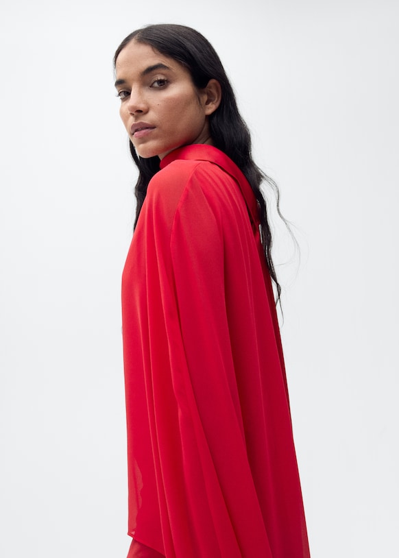 Long cape with bow - Women | MANGO USA