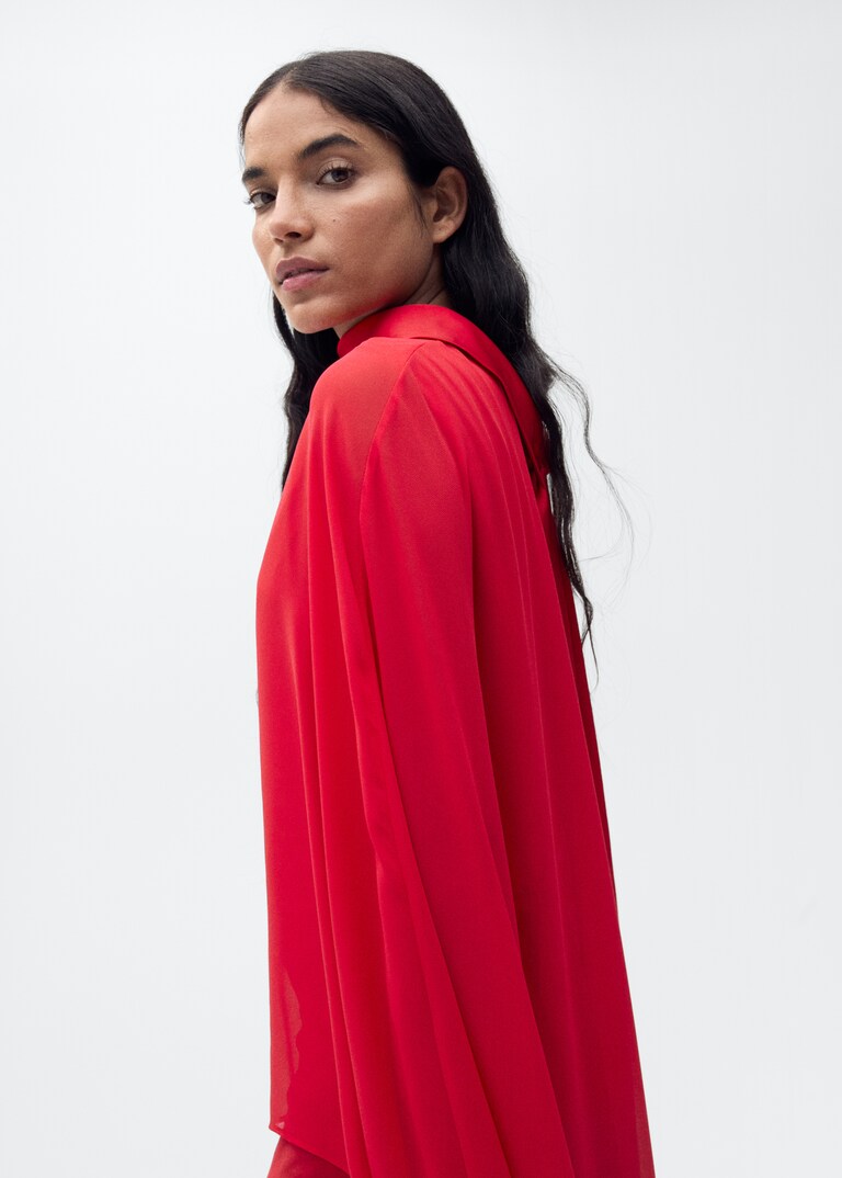 Long cape with bow - Women | MANGO USA
