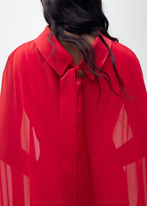 Long cape with bow - Women | MANGO USA