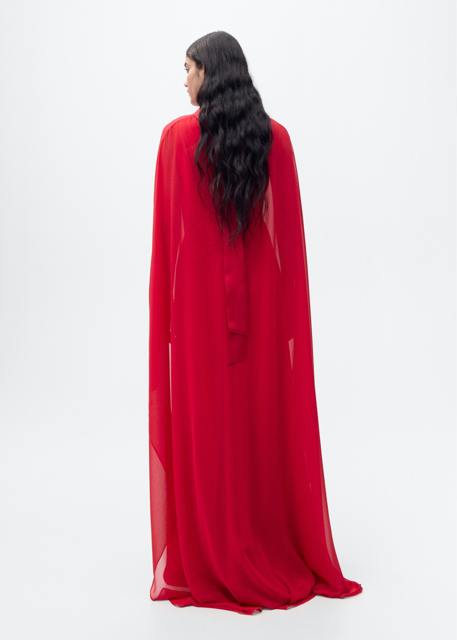 Long cape with bow - Women | MANGO USA