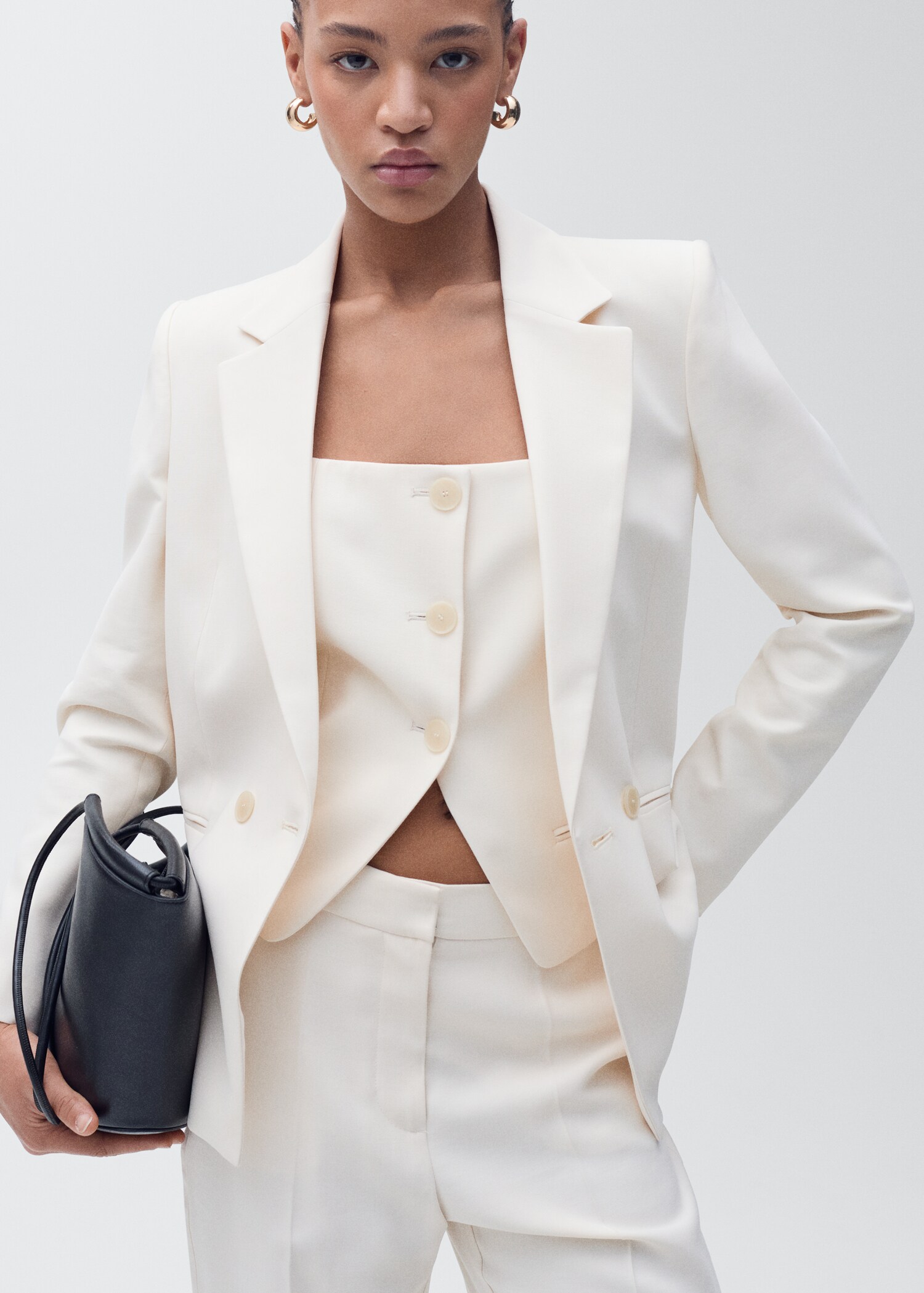 Suit vest with open back - Women | MANGO USA