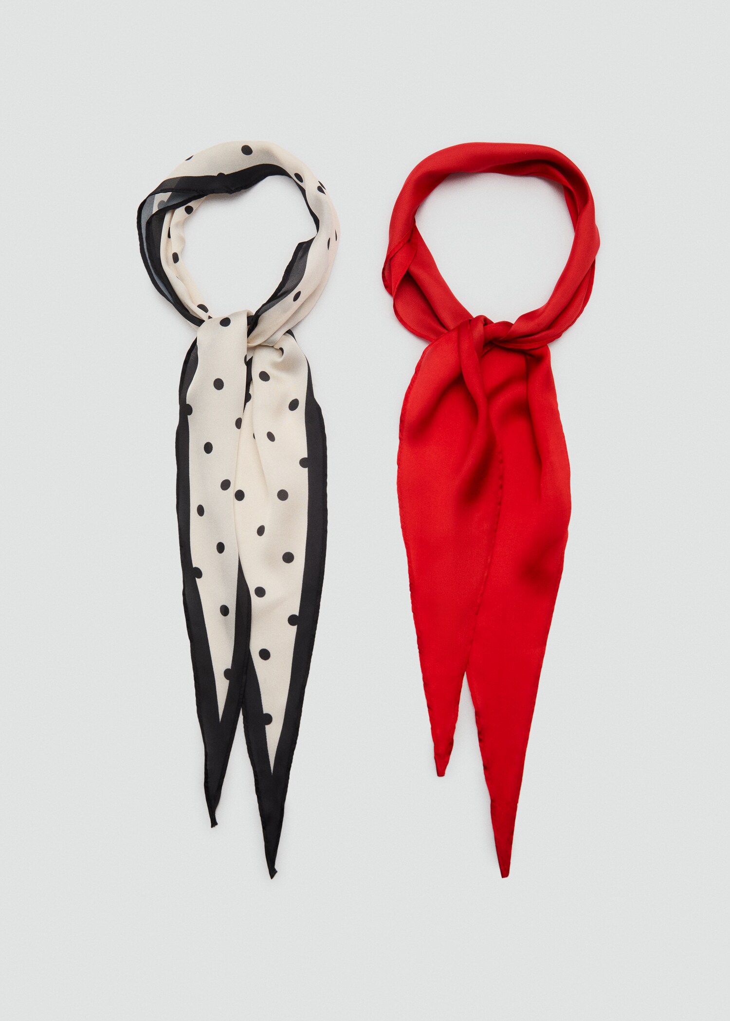 Set of 2 combined scarves - Women | MANGO USA