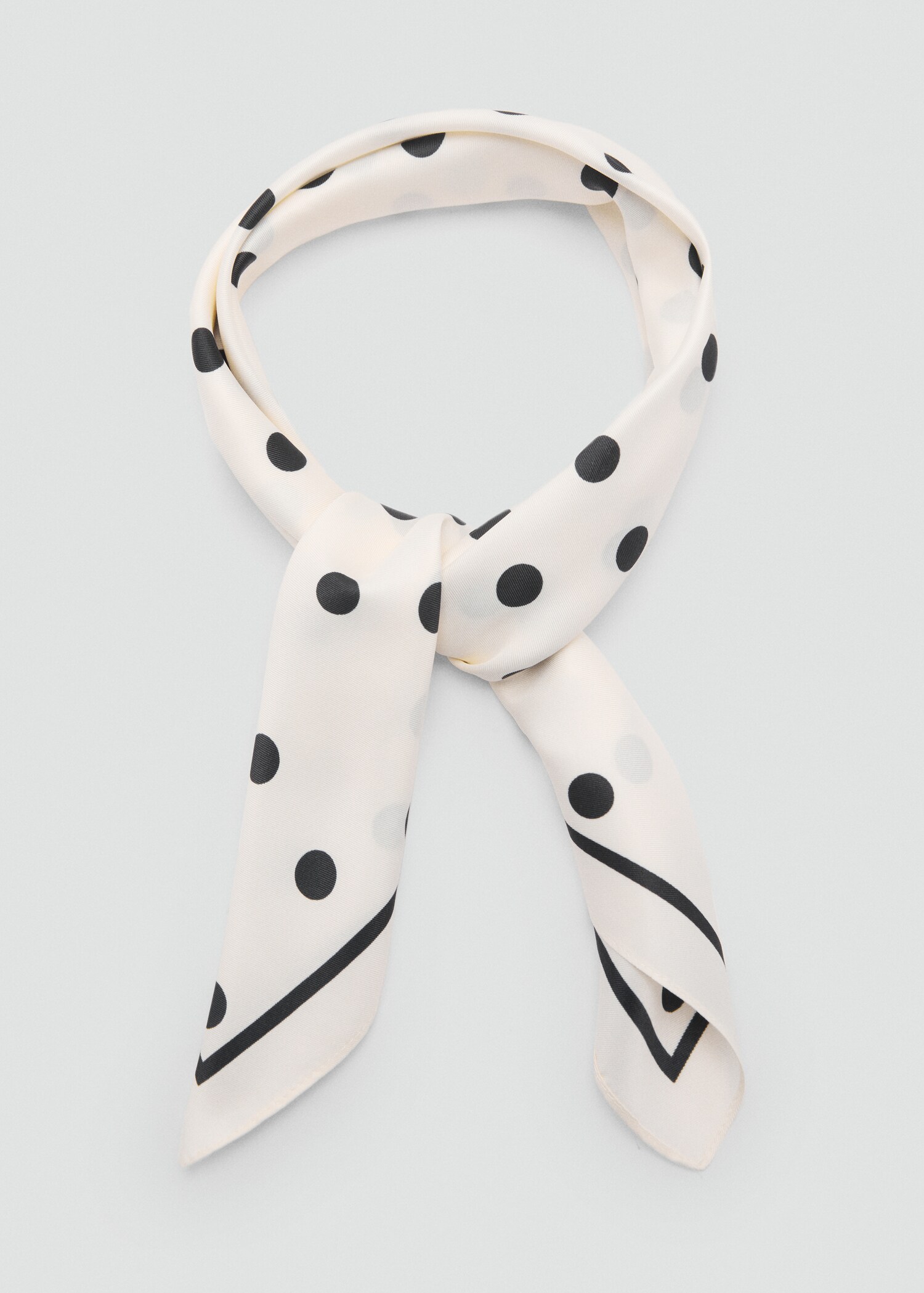 Polka-dot satin scarf - Women | MANGO USA