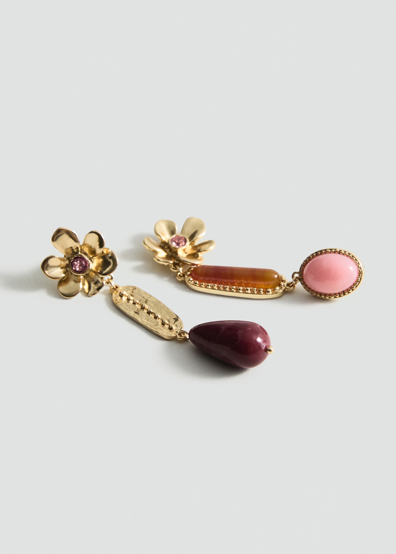 Combined hanging bead earrings - Women | MANGO Japan Combined hanging bead earrings - Women | MANGO Japan