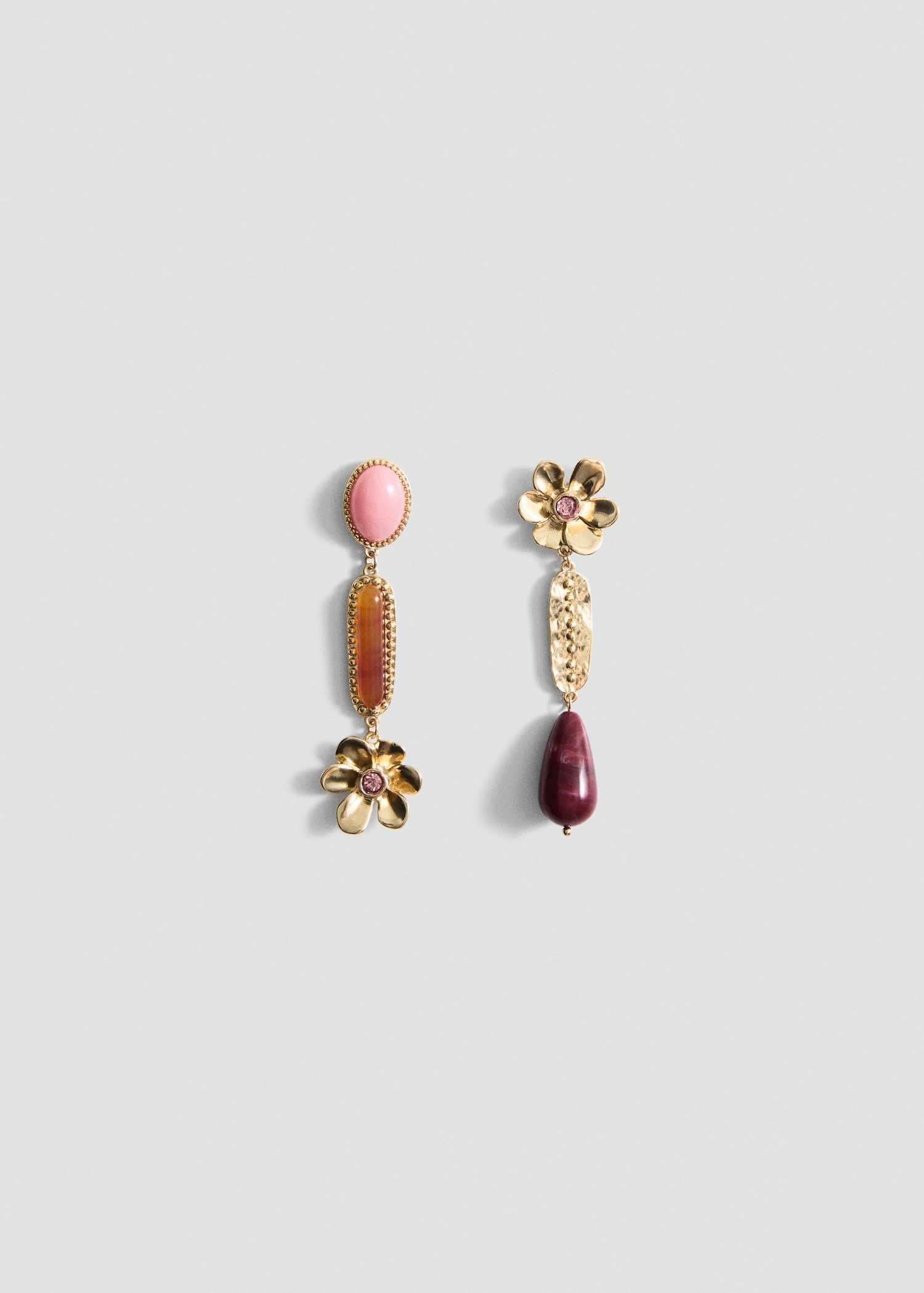 Combined hanging bead earrings - Women | MANGO Japan Combined hanging bead earrings - Women | MANGO Japan