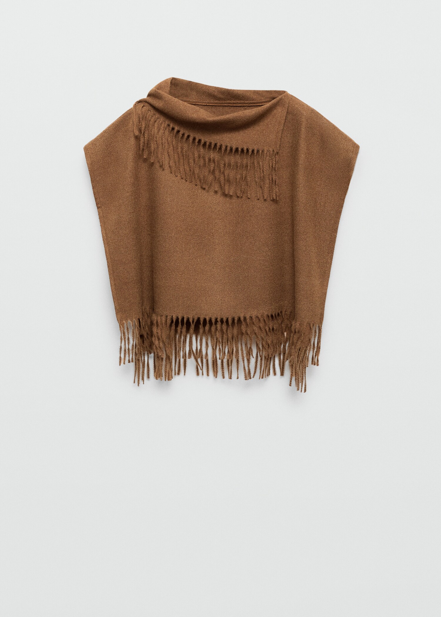 Knitted shawl with fringed ends - Women | MANGO USA