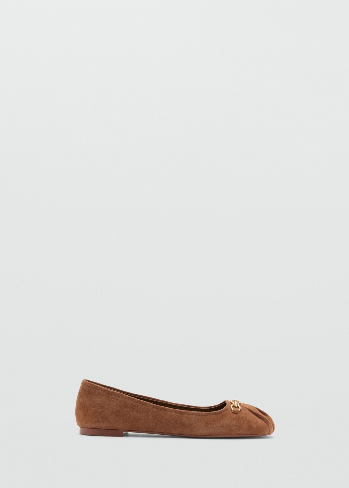 Link leather ballerina - Women | MANGO United Kingdom