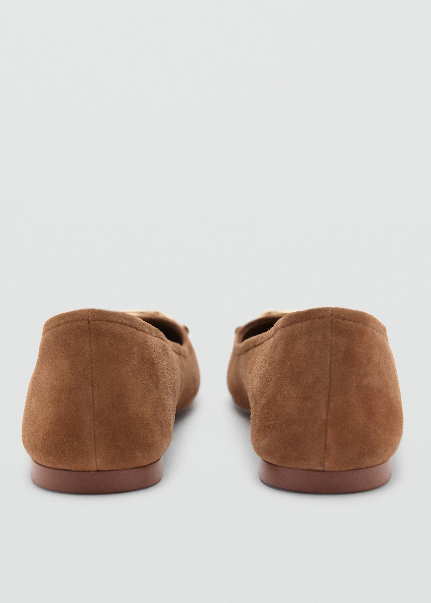 Link leather ballerina - Women | MANGO United Kingdom