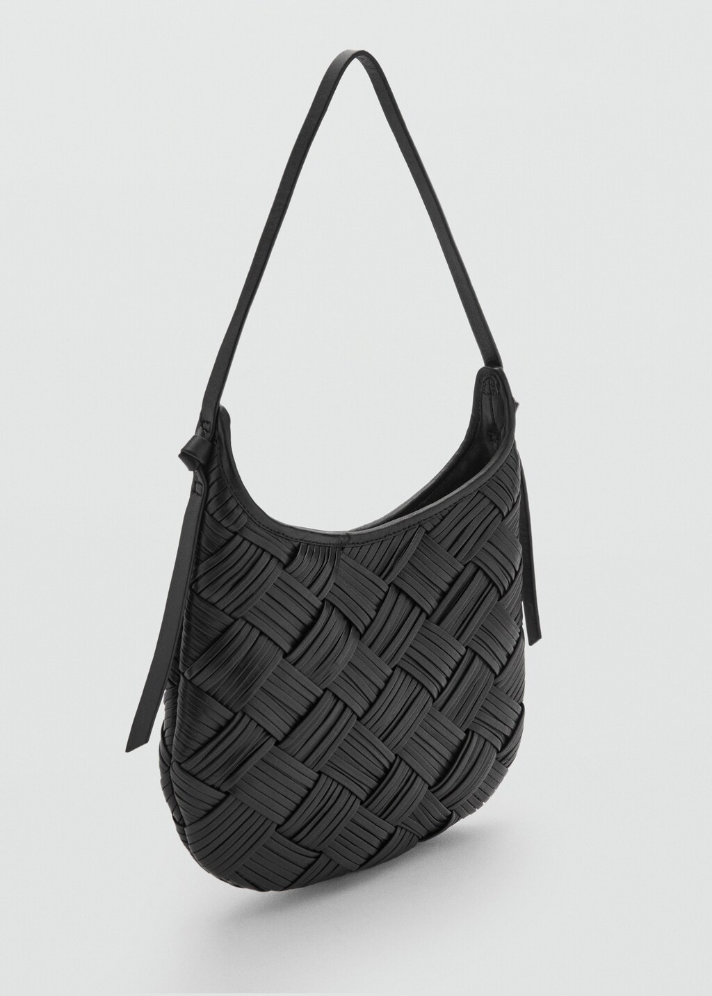 Bolso Piel Trenzado Mujer Mango España Península Y Baleares