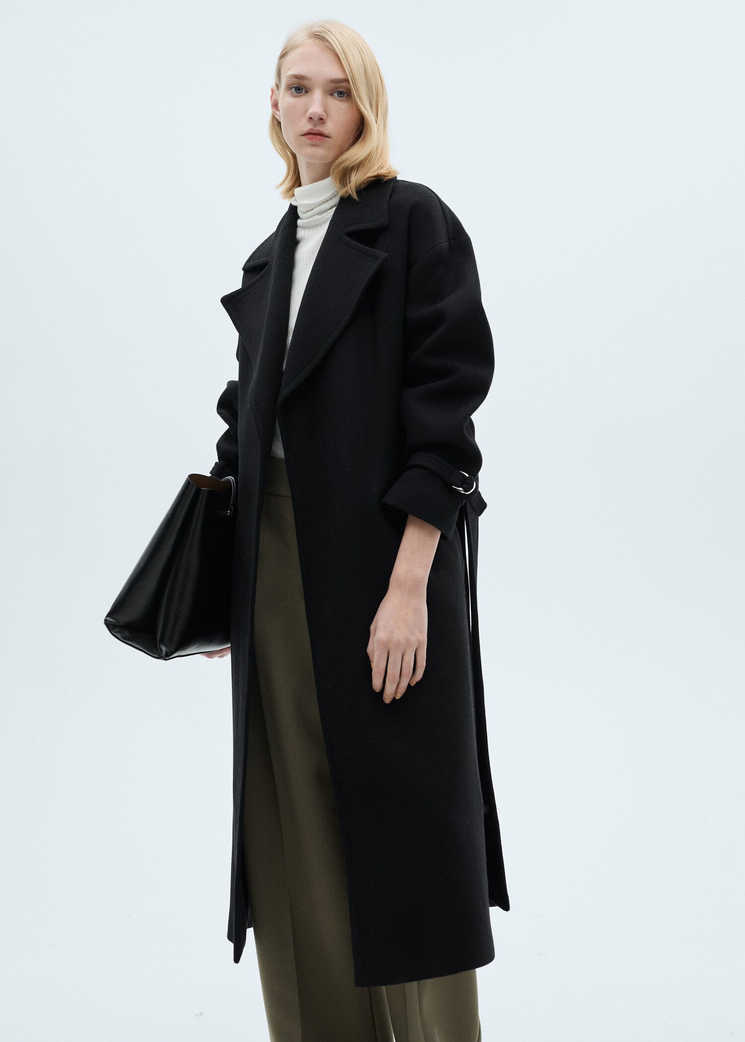 Maxi lapel Manteco wool coat - Women | MANGO USA
