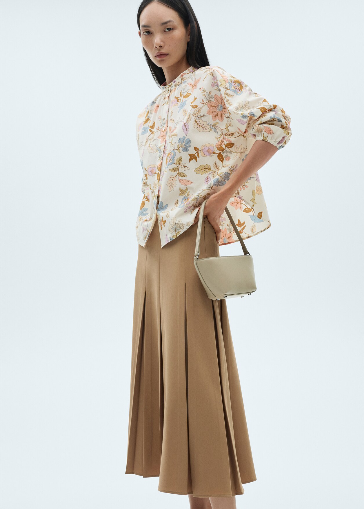 Floral-print cotton blouse - Women | MANGO USA