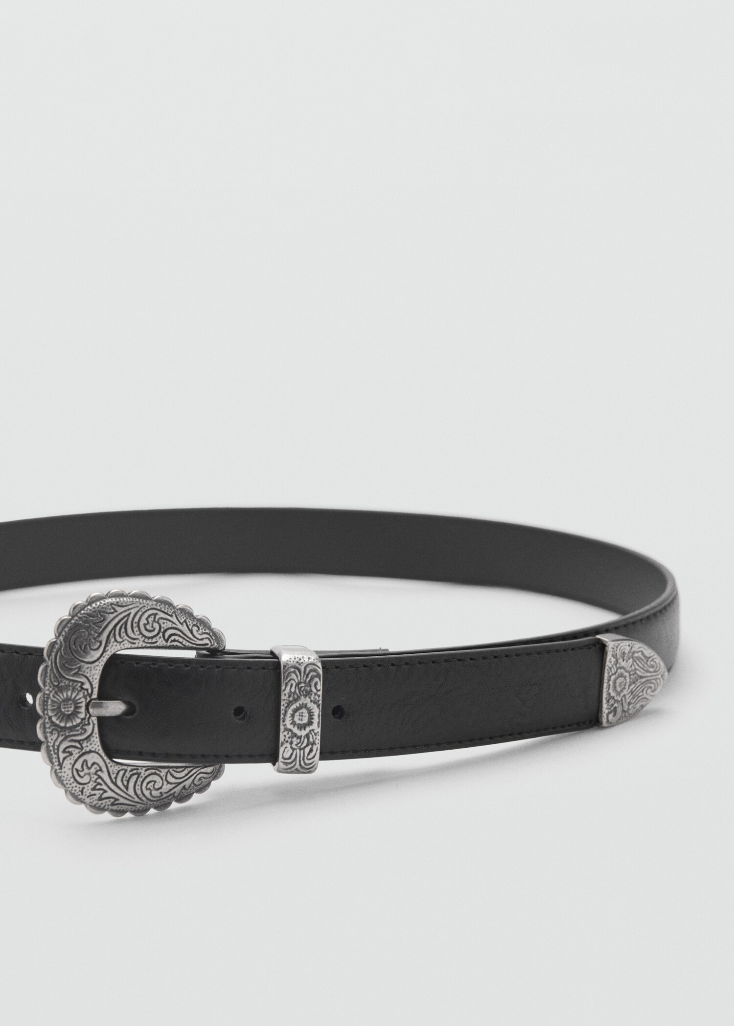 Embossed buckle belt - Women | MANGO USA