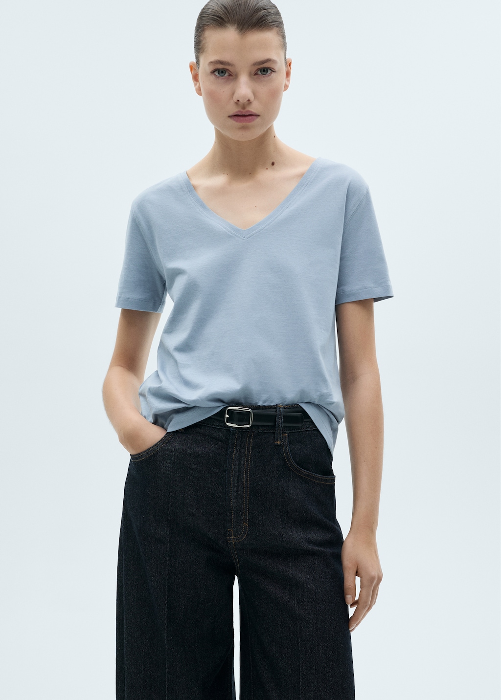 Short Sleeve V Neck T Shirt Women Mango India