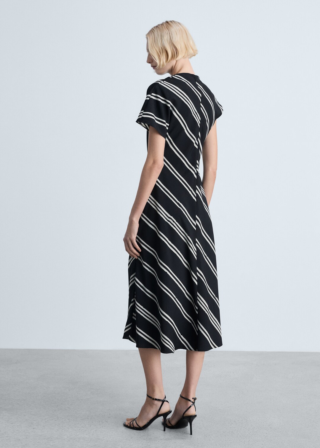 Stripe-print midi-dress - Women | MANGO United Kingdom
