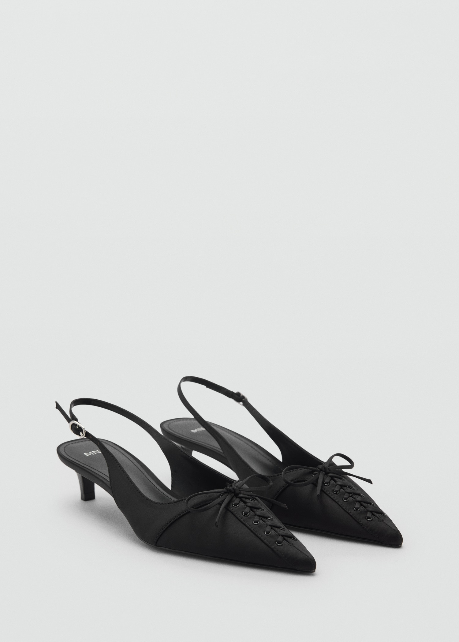 High Heeled Shoes With Pointed Toe And Bow Women Mango China